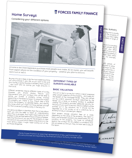 Home and property surveys - Forces Family Finance